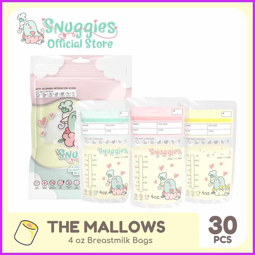 Snuggies,Y*4ozF-Breastmilk-xStorage-GBag-EW/-kThermal-ESensor-xi](Mallow Edition) | Shopee ...