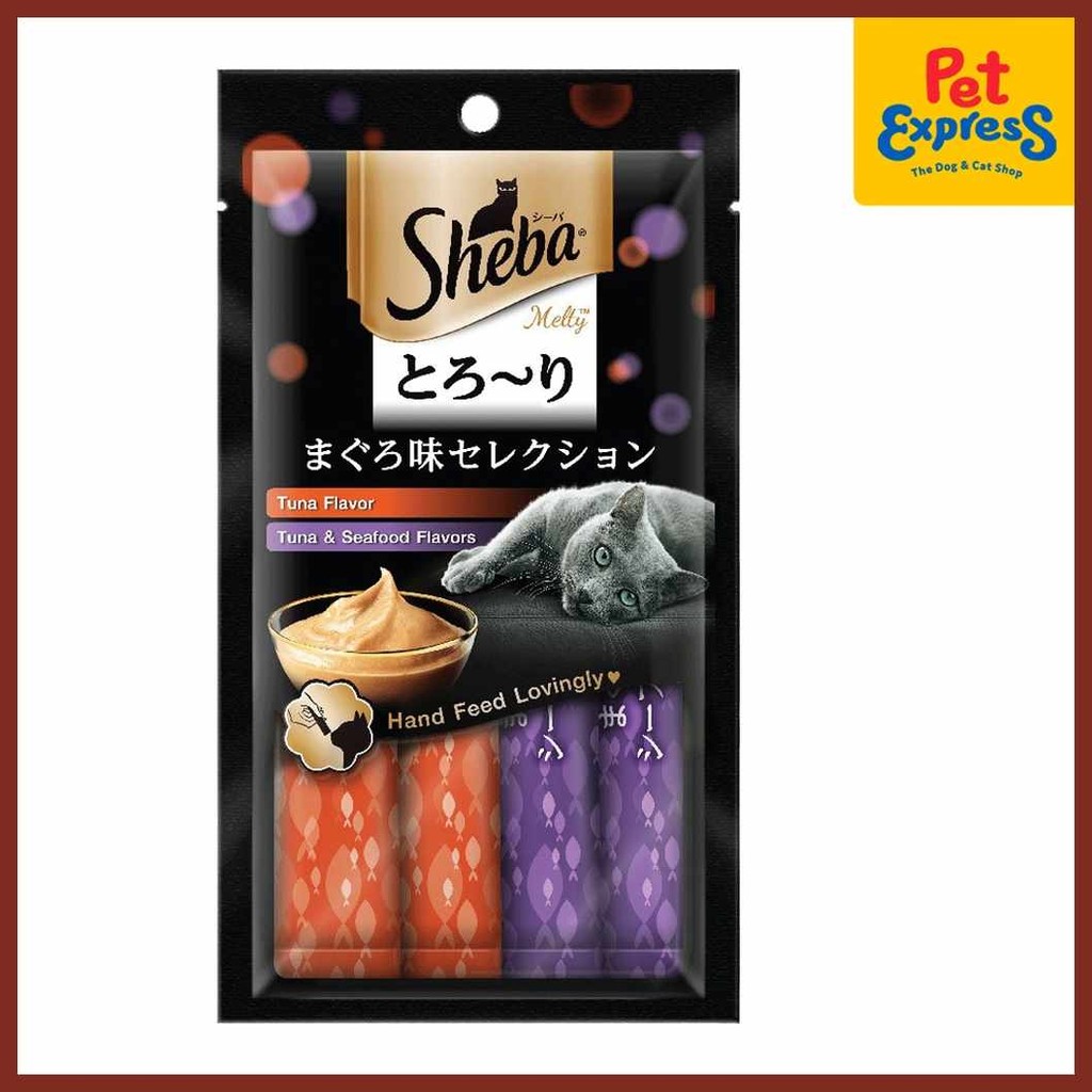 Sheba-wH'Melty!t]Tuna}b>and)W>Seafood)kK>Cat)rk>Treats)It>48g | Shopee Philippines