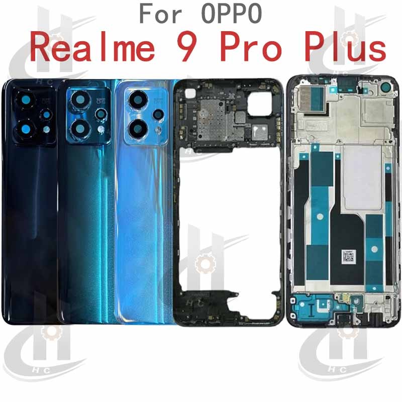 For OPPO Realme 9 Pro Plus RMX3392 RMX3393 Battery Back cover Housing ...