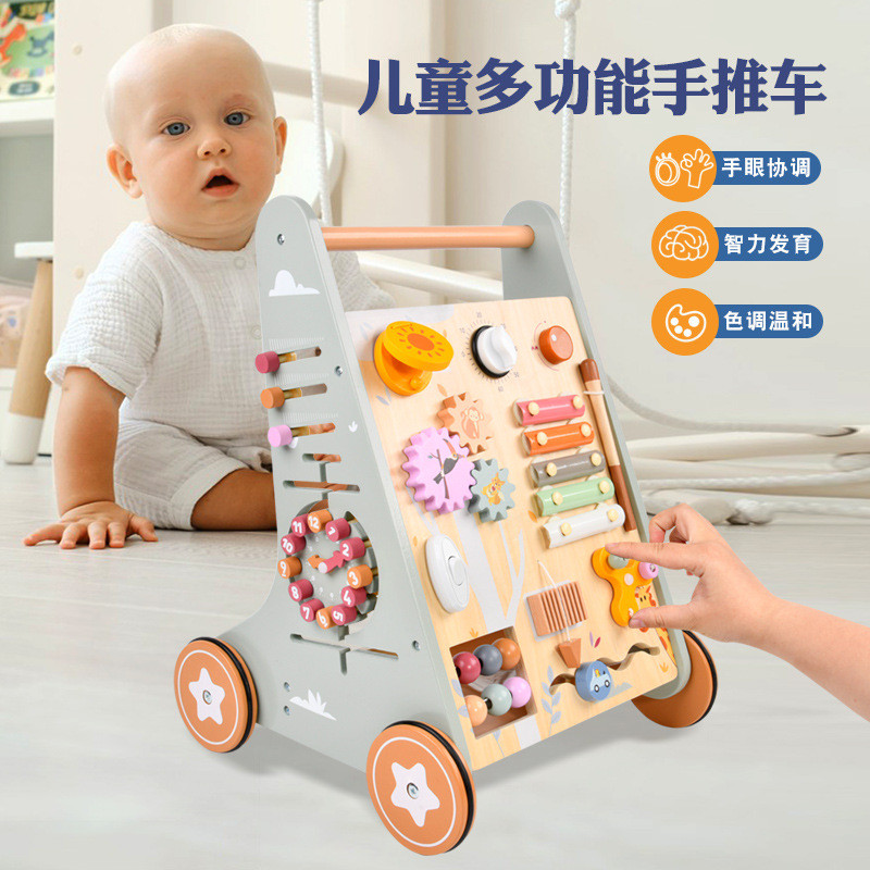 Wooden Baby Walker Stroller Baby Walking Stroller Walking Aid Small ...