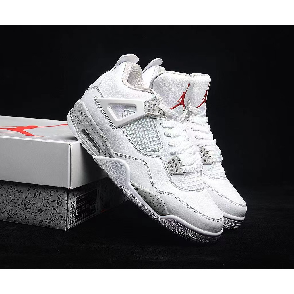 Mid cut Oreo white J4 basketball shoes for man woman with box | Shopee ...