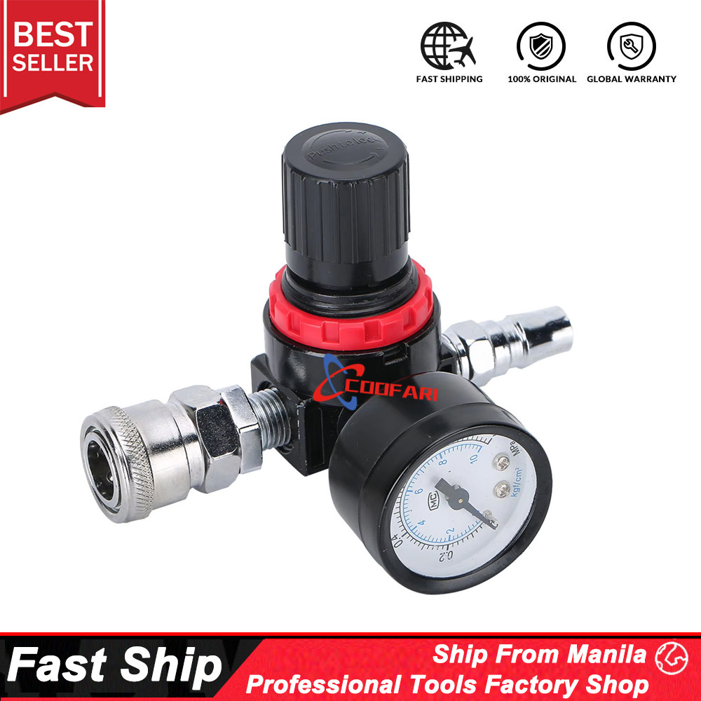 AR2000 1/4'' Air Pressure Regulator Control For Compressor Pump Gas ...