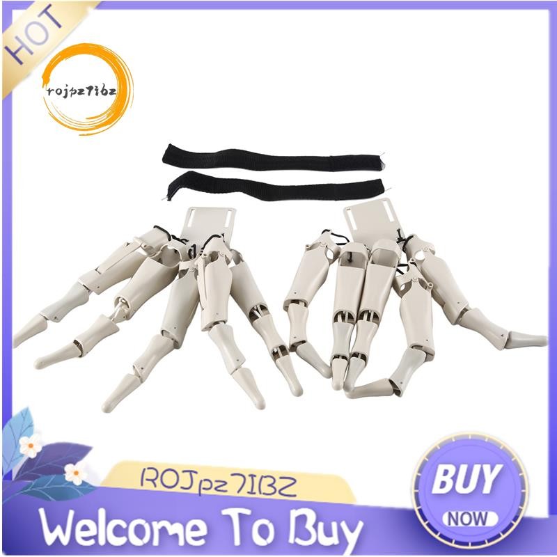 1 Set White Plastic Realistic Skeleton Hands Horror Ghost Claw Props ...
