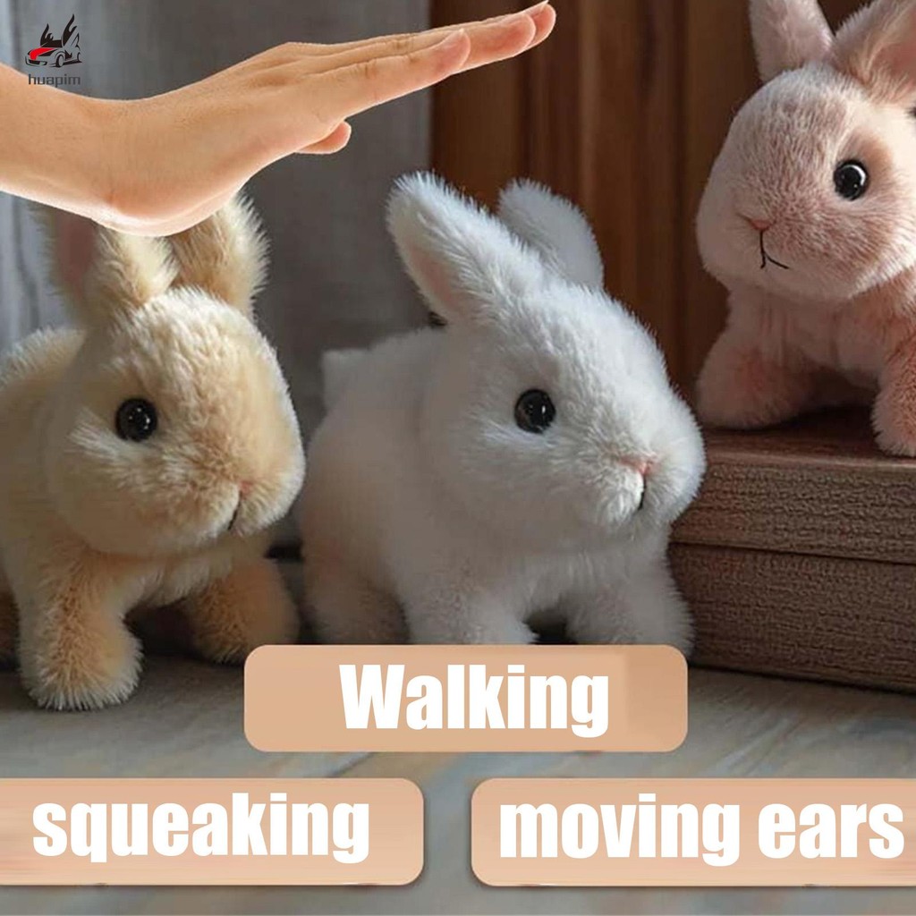 Easter Realistic Bunny Toy Electronic Interactive Pet Cute Soft Robot ...
