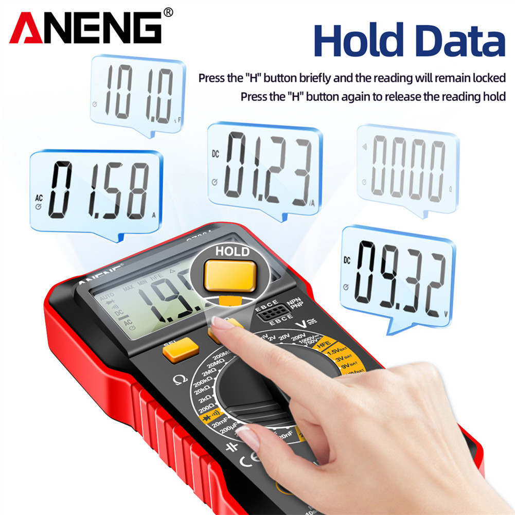 Aneng SZ304 Digital Multimeter Professional Handheld Multimetro Auto ...
