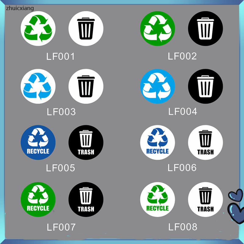 zhuicxiang Trash Bin Labels Garbage Sign Stickers Recycling Recycle Can ...