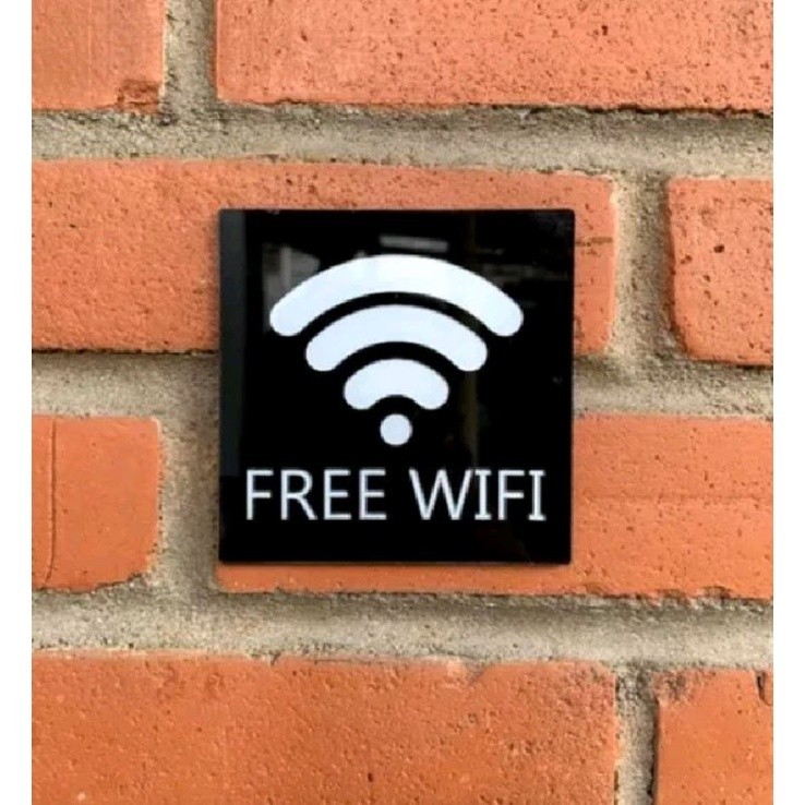 Free Wifi Acrylic Sign Board | Acrylic SIGN BOARD | Free Acrylic Wifi ...