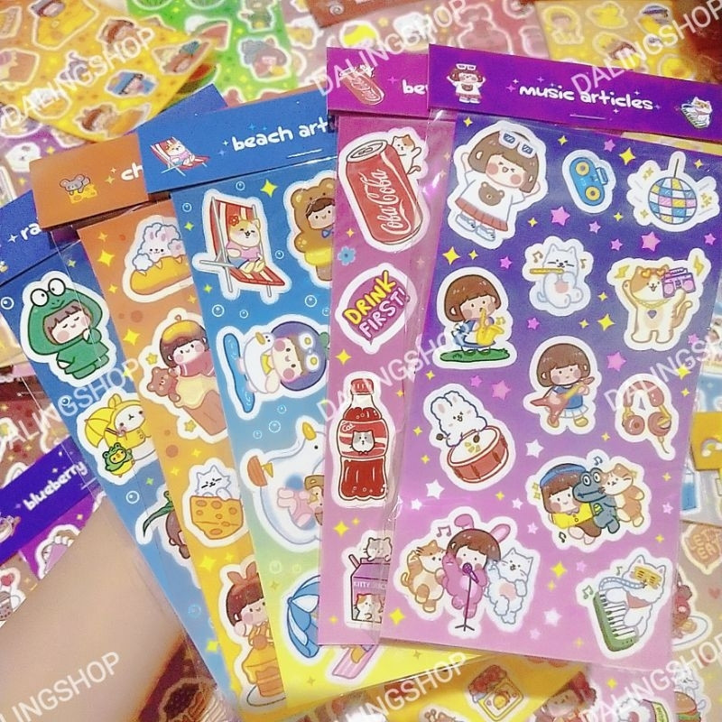 Happy Kids Stickers Cute Children's Stickers per 6 pcs | Shopee Philippines