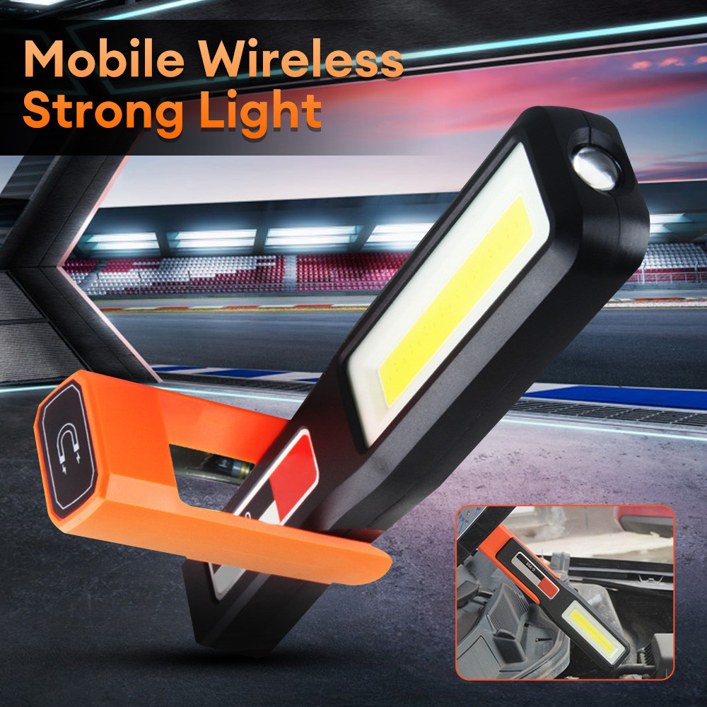 Powerful COB LED Work Light Car Garage Mechanic Lamp Rechargeable ...