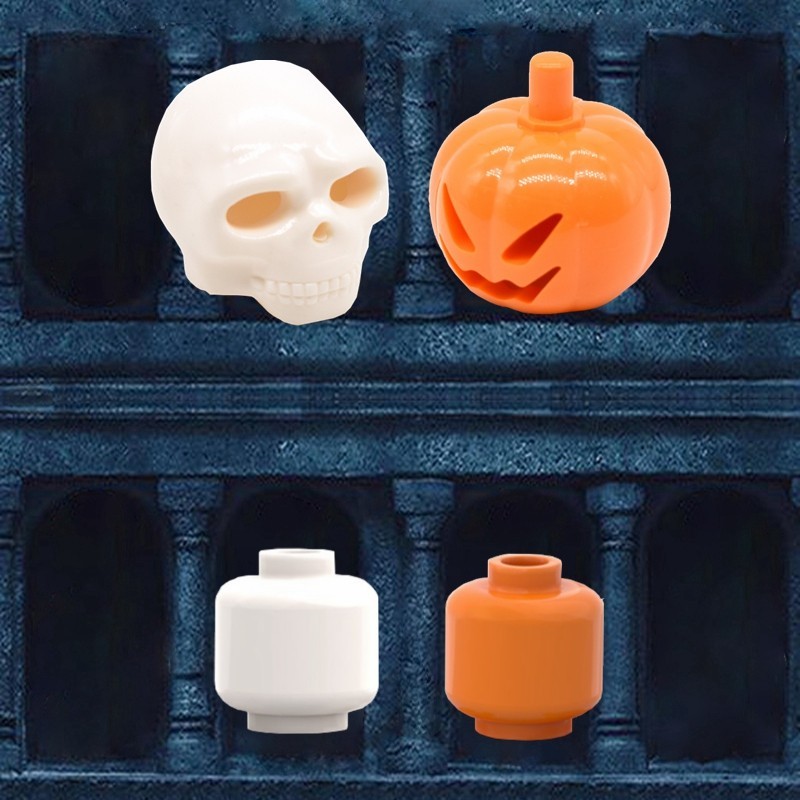 Skull Pumpkin Head Halloween Costume Movie Building Blocks Toys For ...