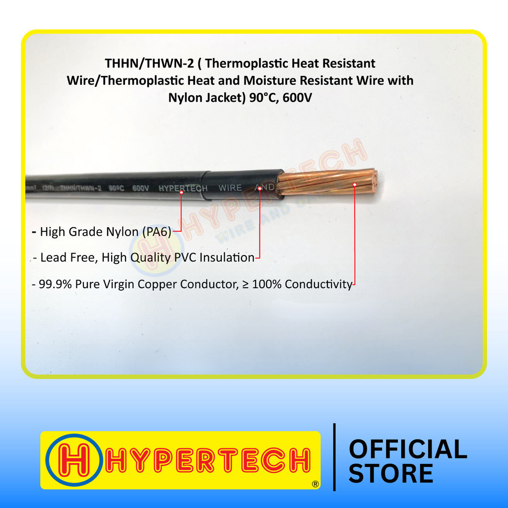 Hypertech THHN/THWN2 Stranded Wire #10/7 -150meters High-Performance ...