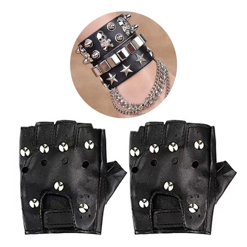 PP Rock Costume Accessory Set Hippie Wigs Rocker Set Cosplays Party ...