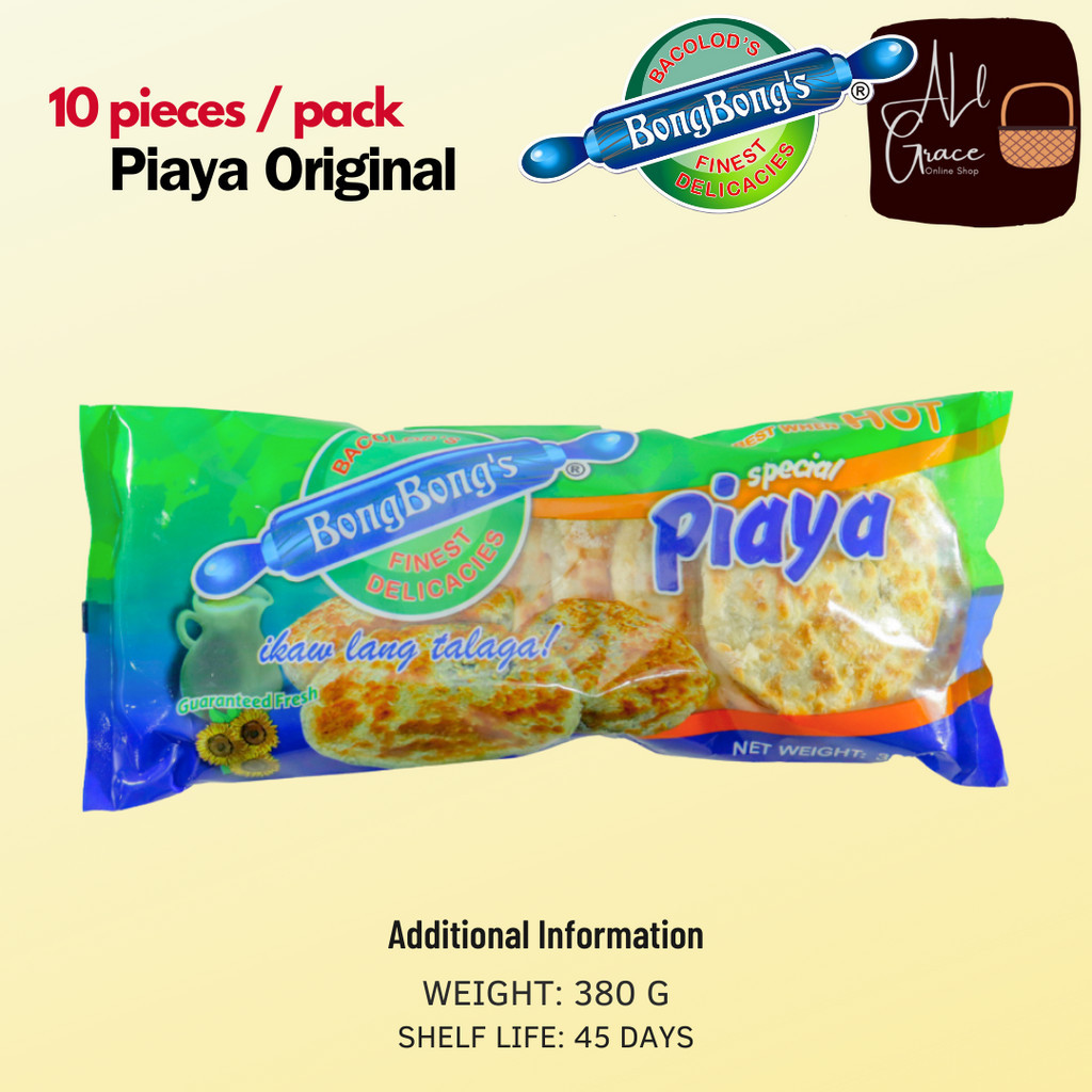 BongBong's Original Piaya 10pcs/pack | Pasalubong Treats | Bacolod ...