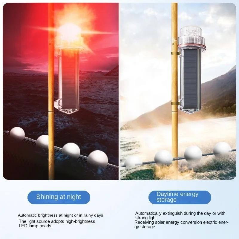 Red+Blue+white Solar Waterproof Net Mark Position Flashing Marine ...