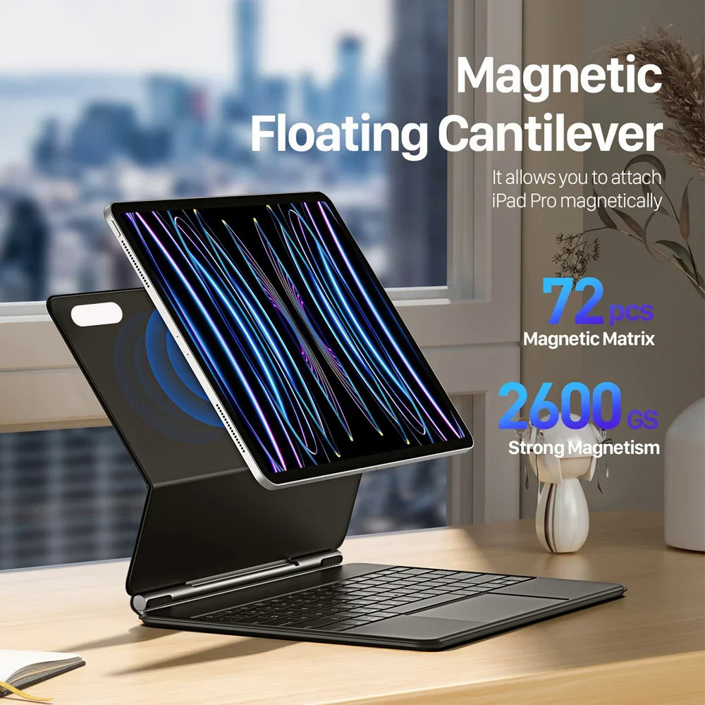 Magnetic Levitation Keyboard Case For Samsung Galaxy Tab S8 S9 S10 Ultra S10+ S9 S8 S7 S7 FE S7 ...