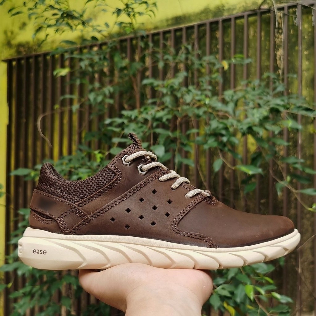 Cate Genuine Leather Round Toe Lace-Up Sneakers Comfortable Breathable ...