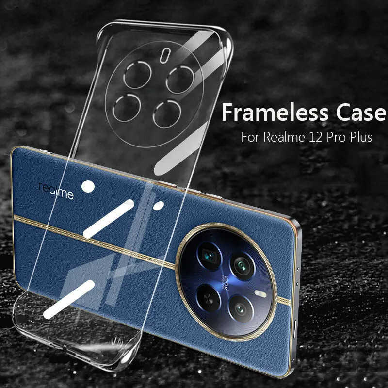 Casing For Realme 12 Pro Plus 5G 2024 Transparent Phone Case Frameless ...