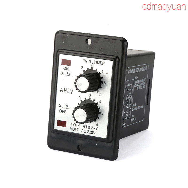 Atdv-y Reciprocating Dual Cycle Time Relay 220V Delay Controller 6S 12S 30S 60M Dual Tone ...