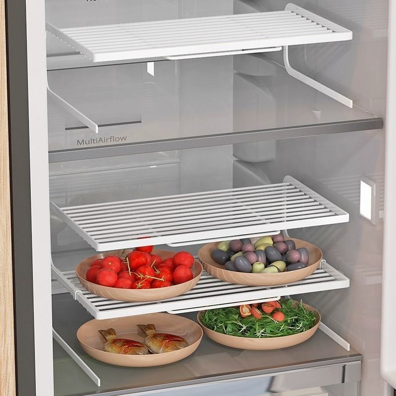 Refrigerator Shelf Interior Storage Fantastic Layered Rack Kitchen ...