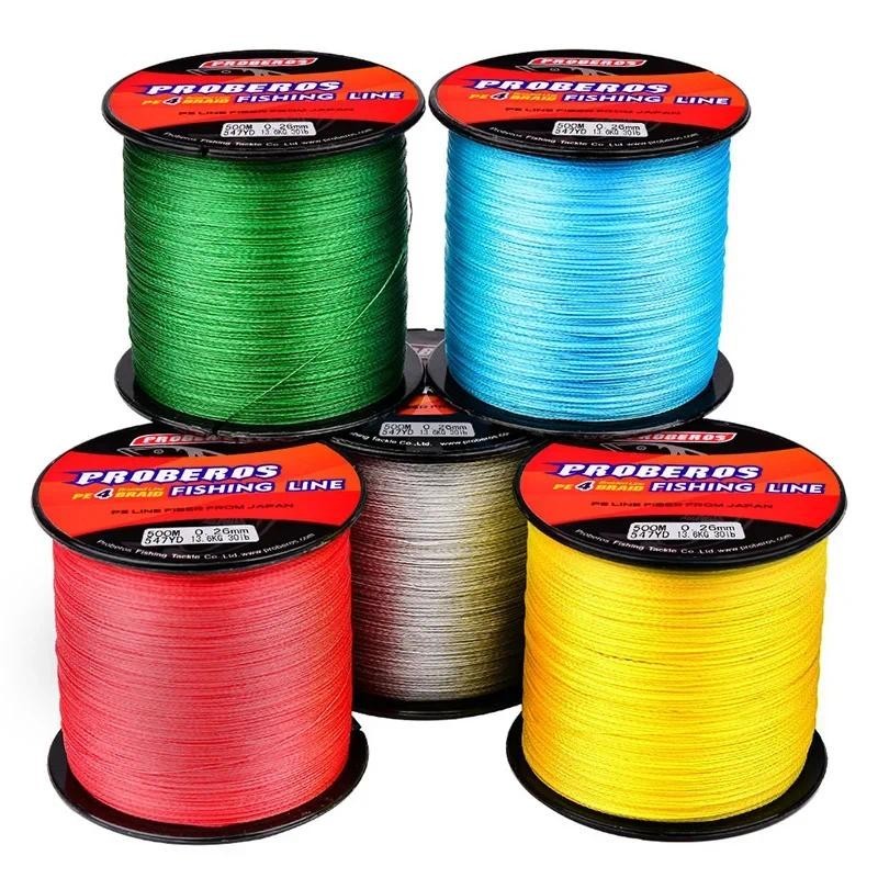 PROBEROS 500M 4 Braids Fishing Line Abrasion Resistance 4 Weaved Fish ...