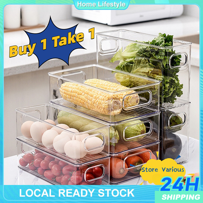Refrigerator Organizer Bins-Stackable Fridge Organizers For Drinks Rack ...