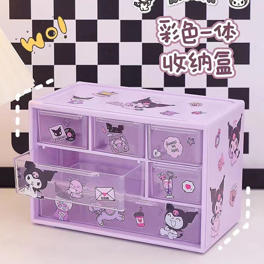 Kuromi Sanrio Multi Layer Storage Box Melody Cinnamoroll Jewelry Shelf ...