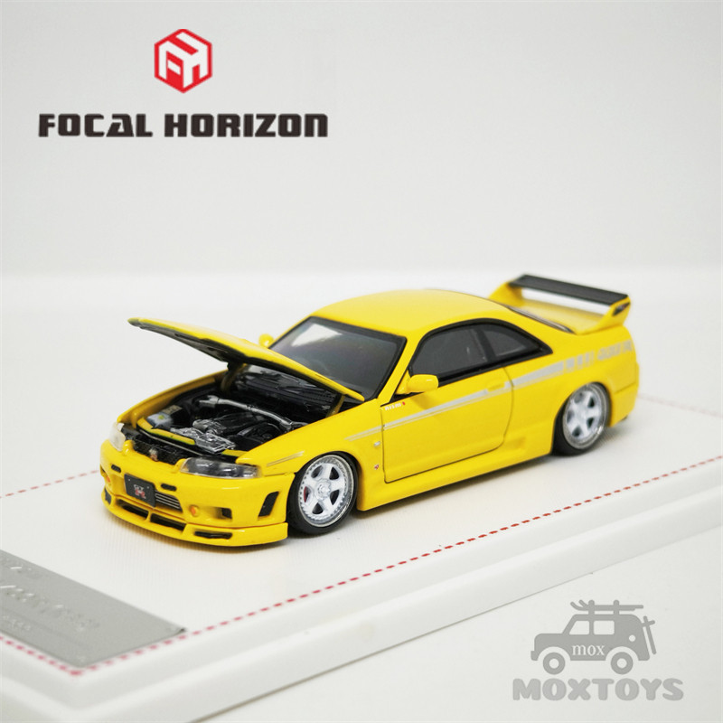 Focal Horizon FH 1:64 Skyline GT-R 4th R33 Nismo 400R yellow limited999 Diecast Model Car ...