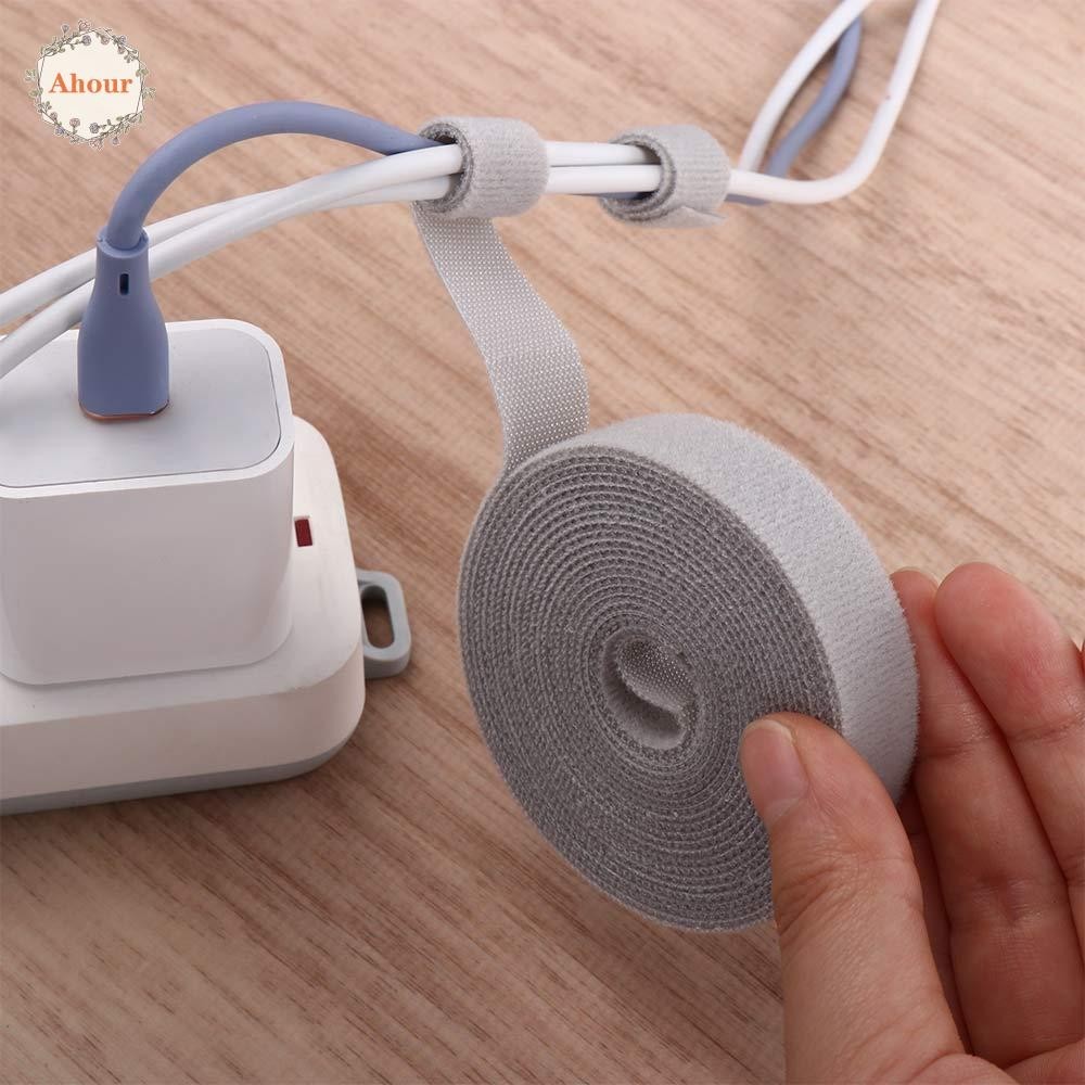 AHOUR Cable Fixing Straps Hand Tear 3M Grey Cable Management Tape ...