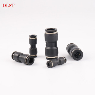 Pu Trachea Connector Black Plastic Quick Connector Pneumatic Quick Intubation PU4 6 8 Straight ...