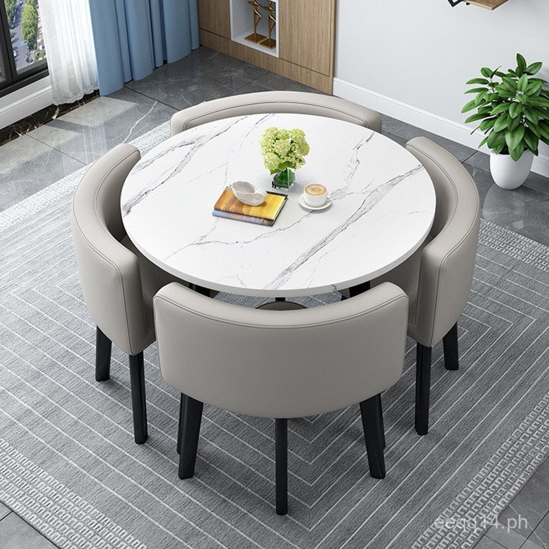 Minimalist Reception Meeting Small Round Table Front Desk Negotiation ...