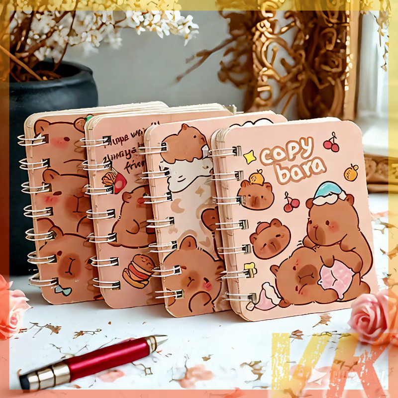 VK A5/A7 Cute Animal Capybara Coil Notebook Biological Card Pippa ...
