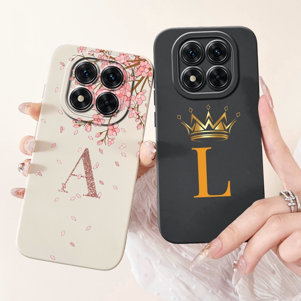 For Redmi Note 14 Pro 5G Case Aesthetic A-Z Letters Fashion Flowers ...