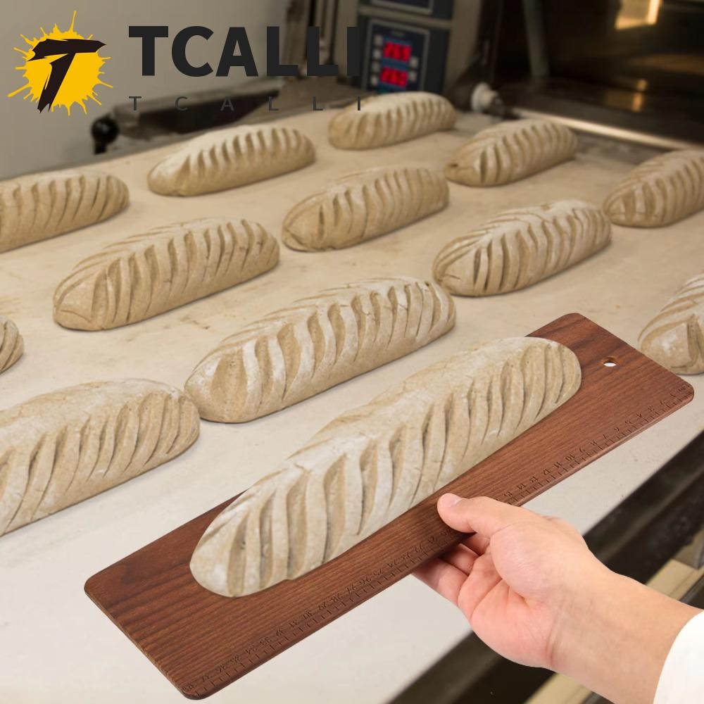 TCALLI Bread Peel Transfer Board, Beech Wood with Scale Bread Flipping ...