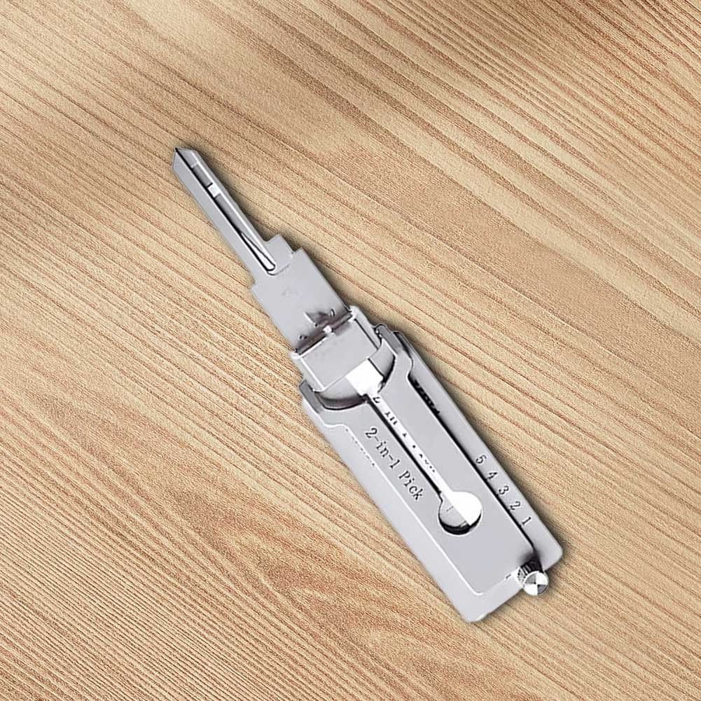 Premium Stainless Steel Professional Locksmith Security Tools Key Decoder Hook Pickup Set ...