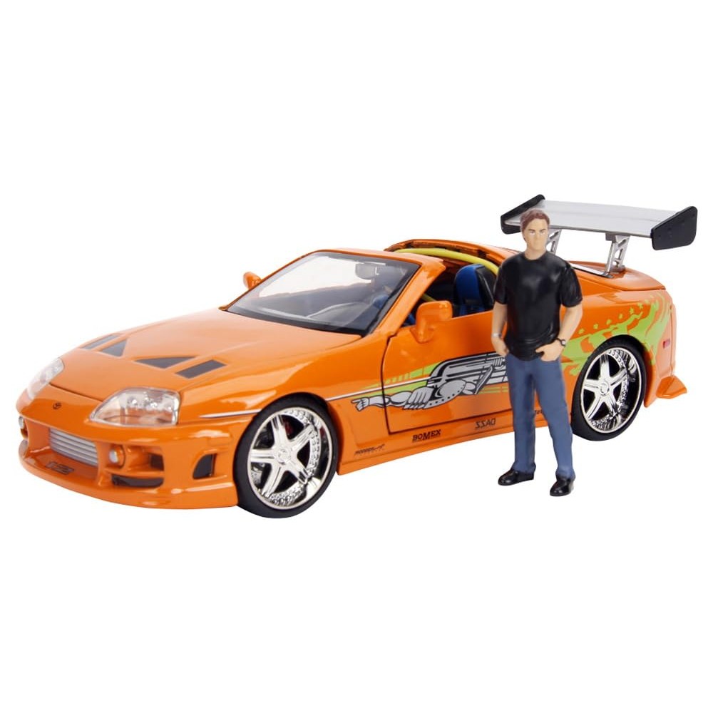 Jada Toys Fast and Furious Series 1/24 F&F Toyota Supra Orange Brian ...