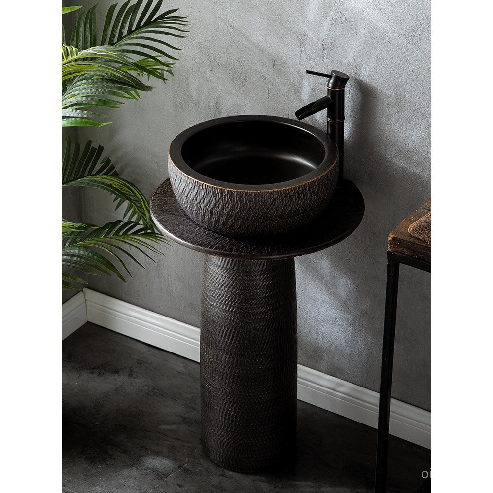 Outdoor Wash Basin Courtyard Pedestal Industrial Style Wash Basin ...