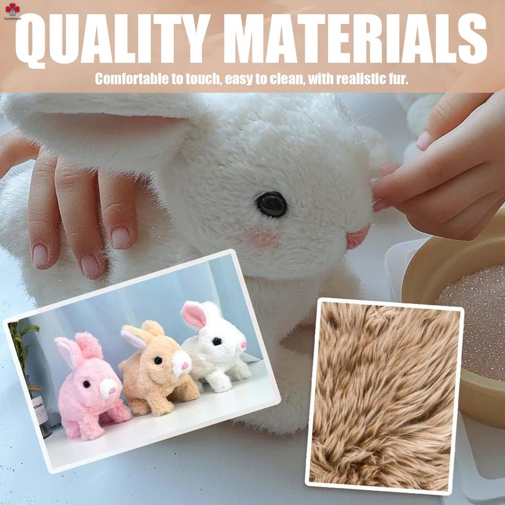 Easter Realistic Bunny Toy Electronic Interactive Pet Plush Robot Bunny ...