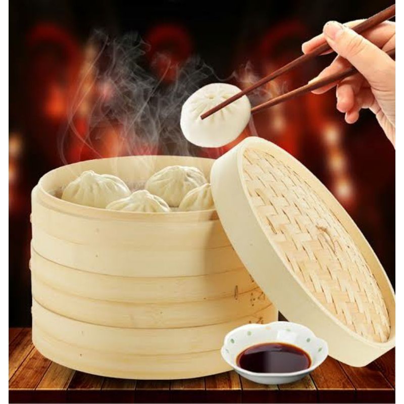 Dimsum Siomai Siopao Bamboo Basket Steamer | Shopee Philippines