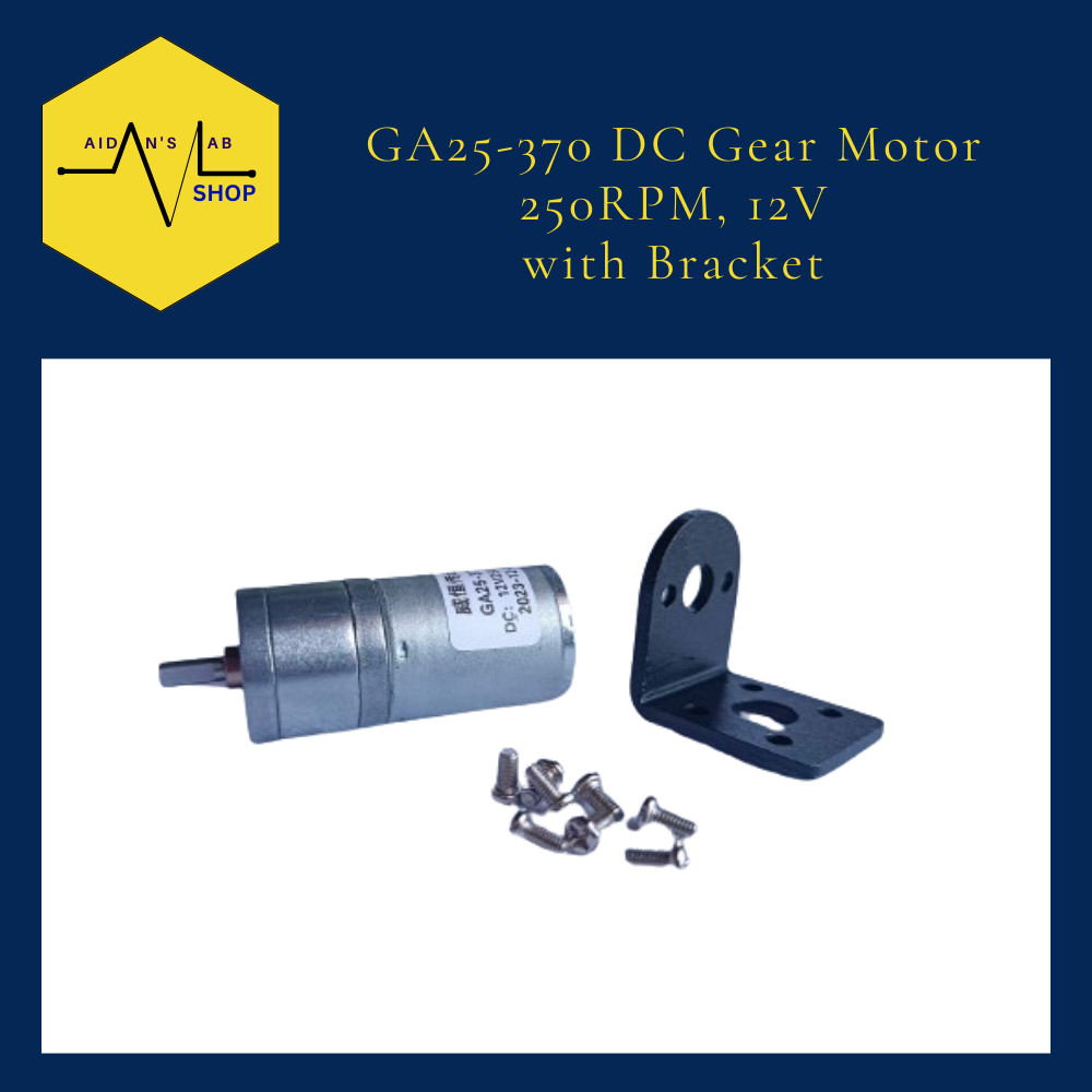 GA25-370 DC Gear Motor 250RPM, 12V | Aidans Lab | Shopee Philippines