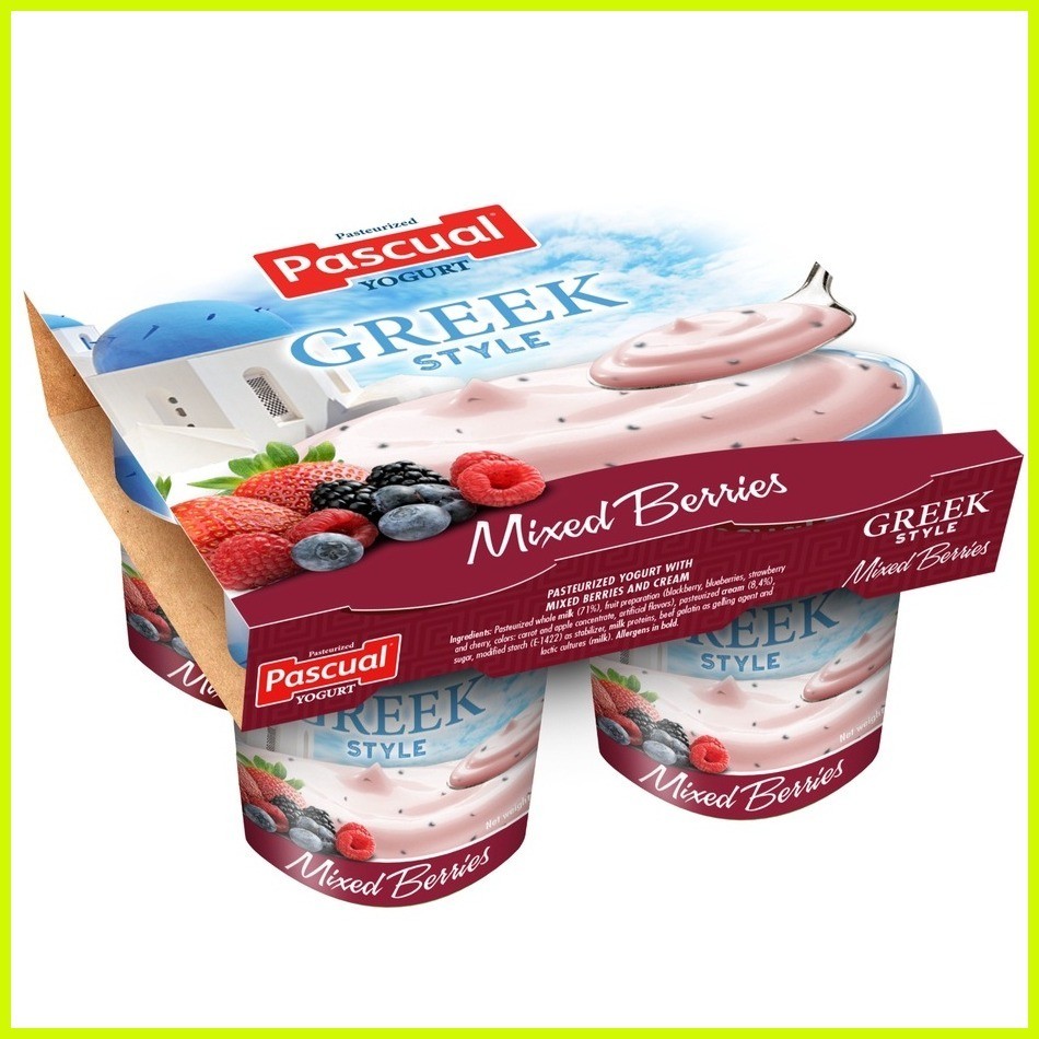 ♞Pascual Yogurt Greek Style Mixed Berries (4 x 100g) | Shopee Philippines