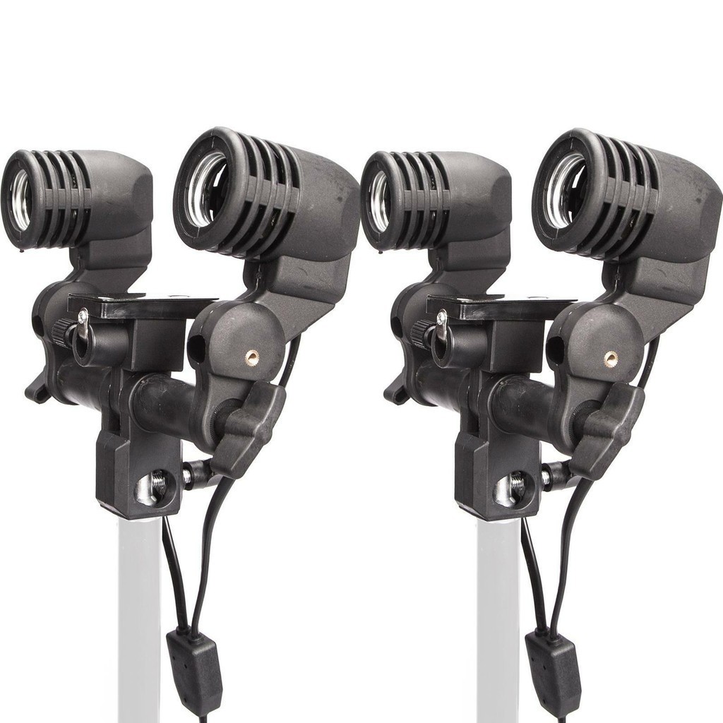 2PACK Dual Light Bulb Holder E27 Lamp Flash Photo Studio Umbrella ...