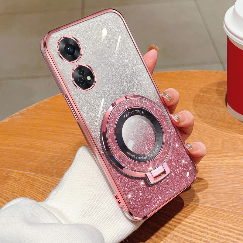 Casing OPPO Reno 8T 4G 8T 5G phone case circular glitter holder TPU new ...