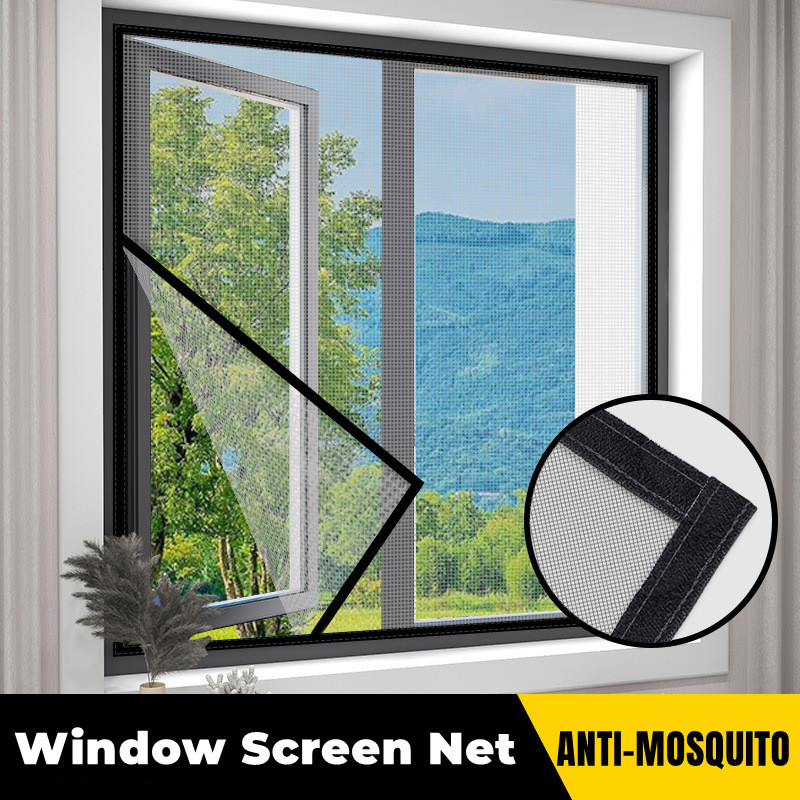 Anti-Mosquito Window Net Self-Adhesive Window Screen Net Nylon Mesh ...