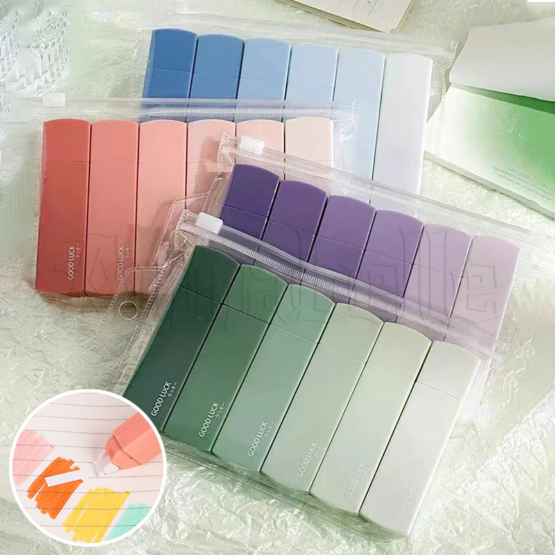 6Pcs/Set Gradient Color Correction Tape - Simple Portable - School ...