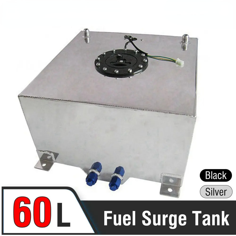 60L Polished Aluminum Racing / Drift / Street Fuel Cell Gas Tank ...