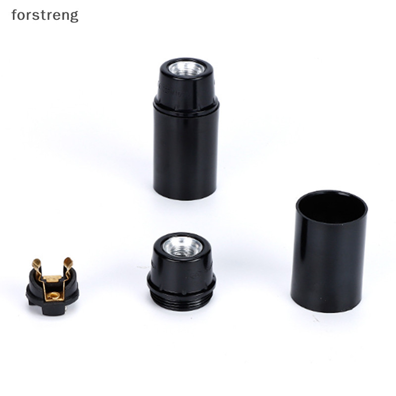 streng Black E27 Self-locking Bakelite Lamp Holder E14 Cap Screw LED ...