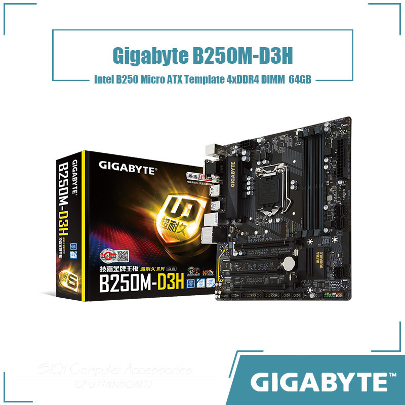 Gigabyte B250M-D3H Motherboard Intel B250 Micro ATX Template 4xDDR4 ...