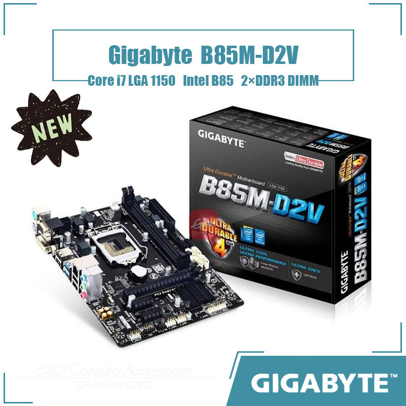 Gigabyte B85M-D2V motherboard LGA1150 2xDDR3 DIMM Using Intel B85 ...