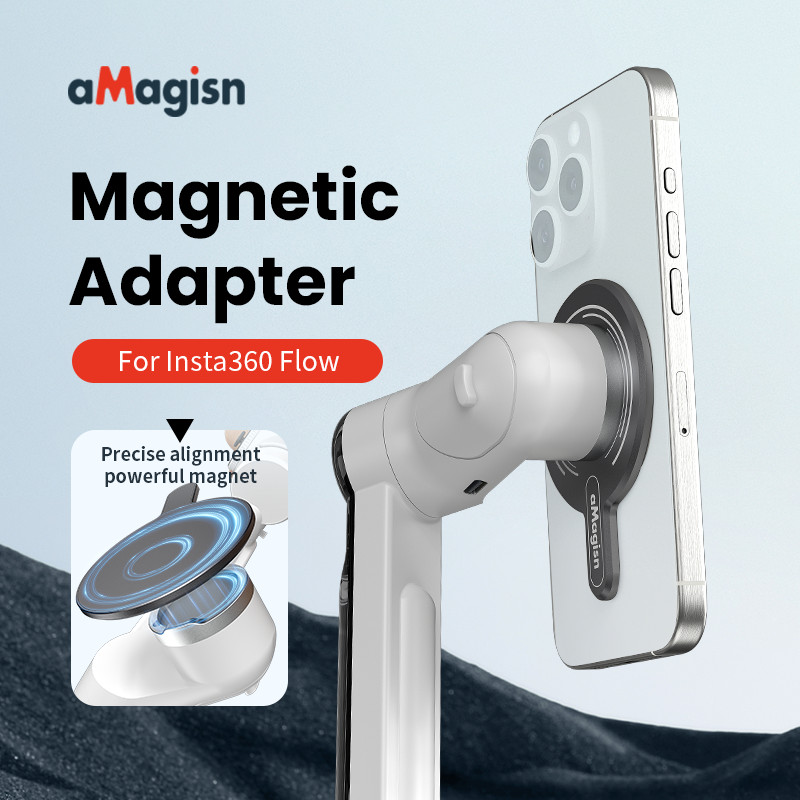 For Insta360 Flow, the Gimbal Magnetic Adapter is a MagSafe action ...