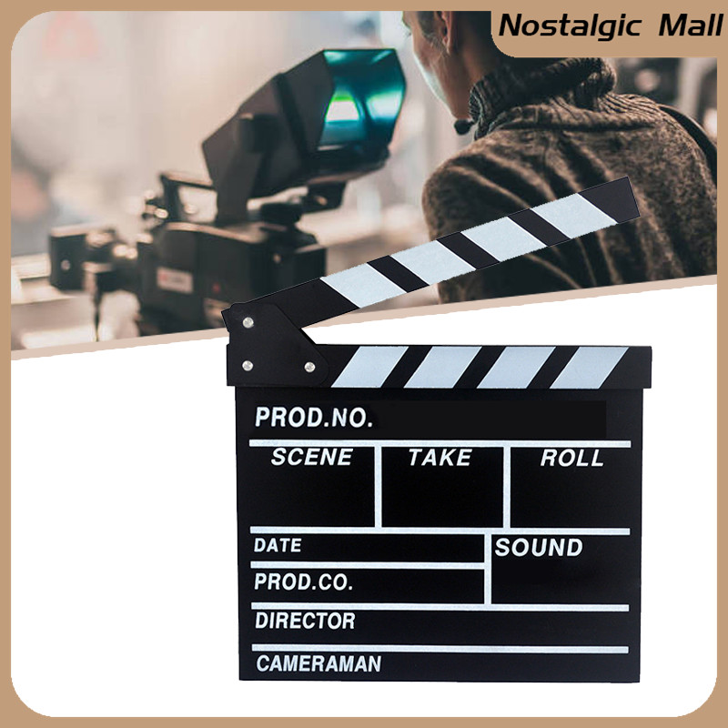 TV Movie Director Clapper Board Wooden Movie Film Clap Slate Black ...